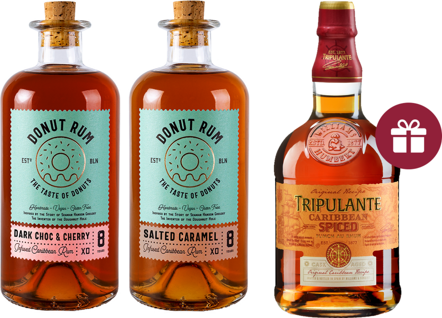 Donut Rum XO Salted Caramel, Dark Choc & Cherry + dárek | E-shop Global ...