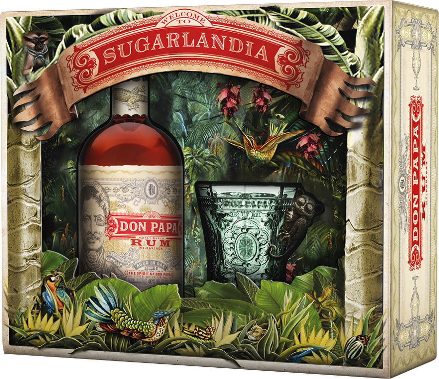 Don Papa box 0,7l + sklenice | E-shop Global Wines & Spirits
